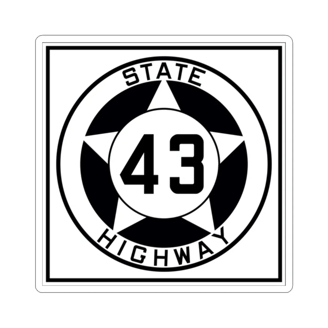Texas 43 1935 (Texas) (Road Sign) STICKER Vinyl Kiss-Cut Decal – The ...