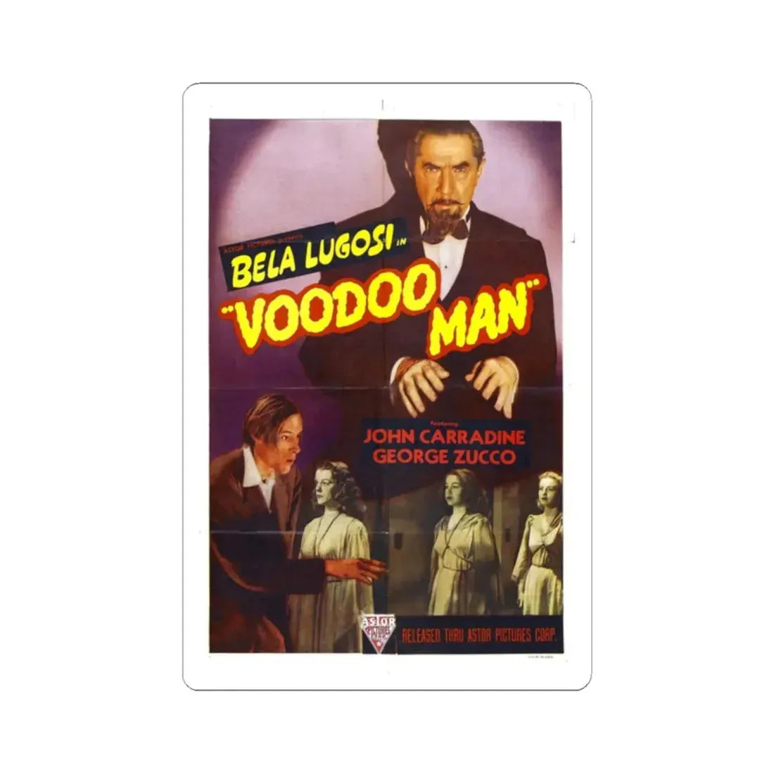 VOODOO MAN 1944 Movie Poster - STICKER Vinyl Kiss-Cut Decal | Shop Stickers, Wall Art, Magnets ...