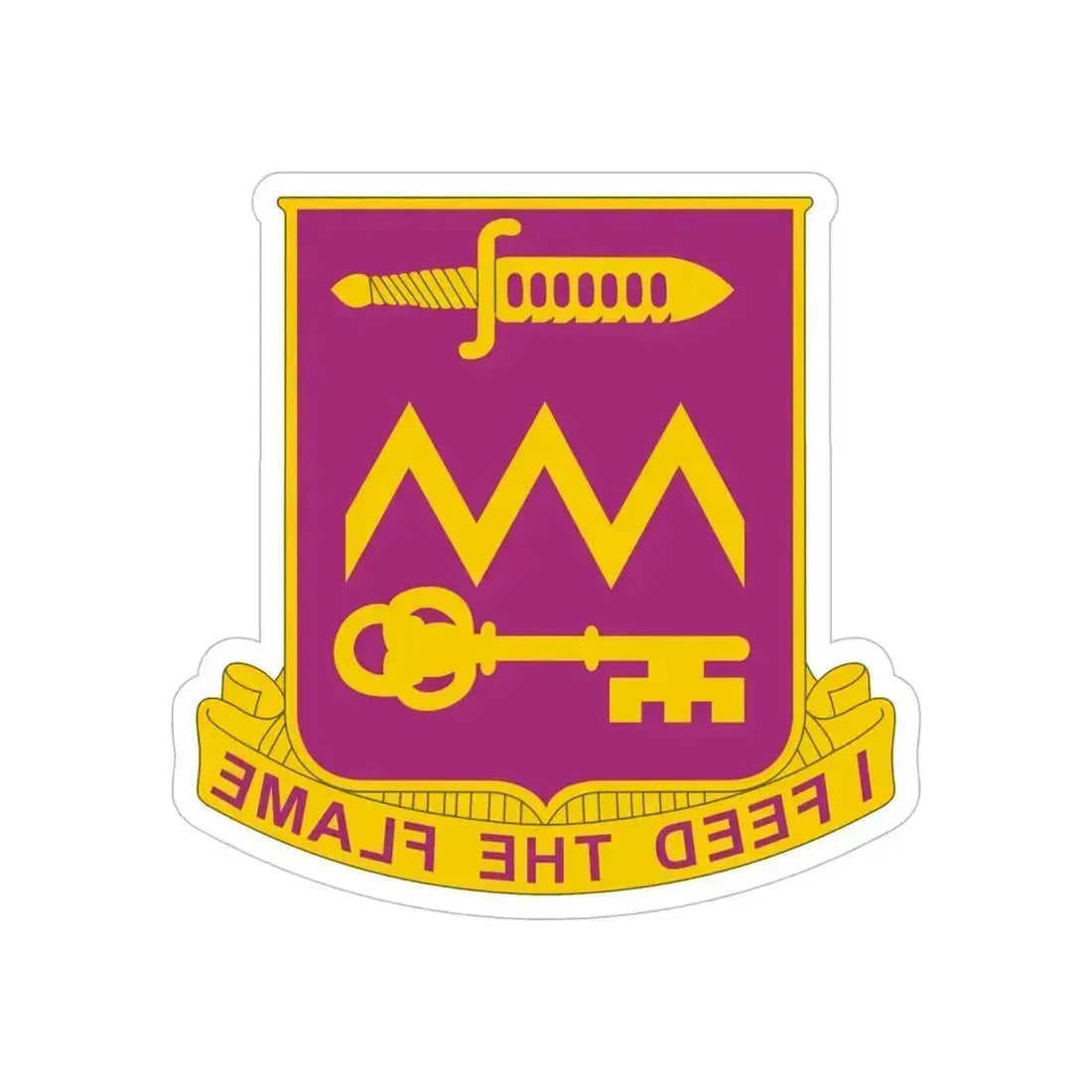 12 Ordnance Battalion (U.S. Army) REVERSE PRINT Transparent Die-Cut ...