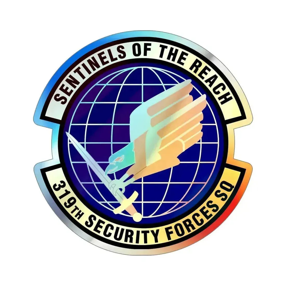 319th Security Forces Squadron (U.S. Air Force) Holographic STICKER Die ...