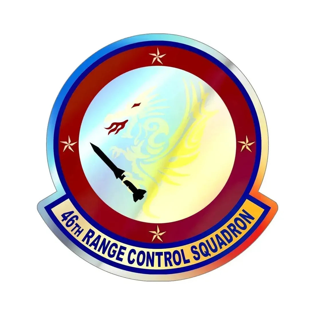 46 Range Control Squadron AFMC (U.S. Air Force) Holographic STICKER Die ...