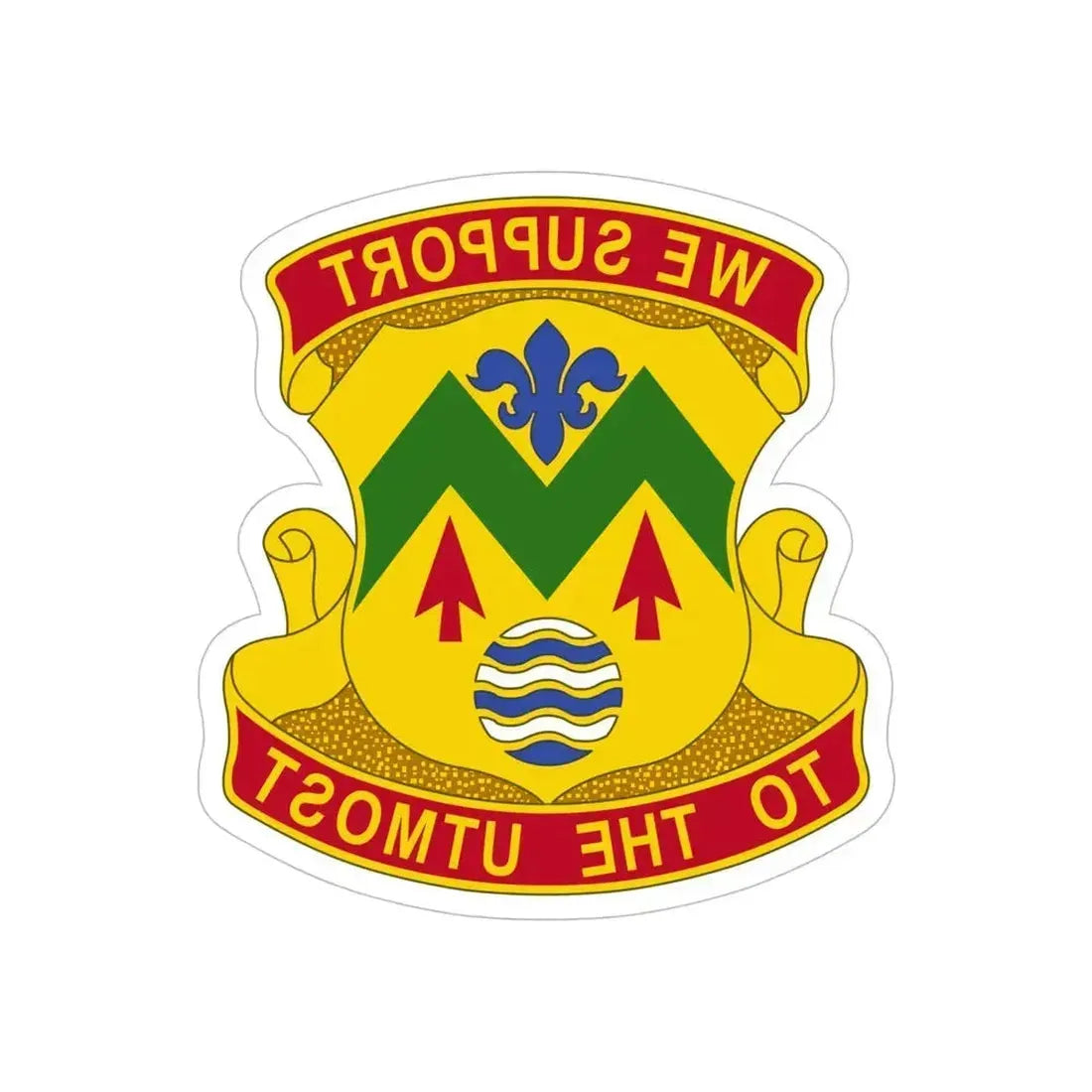 528 Sustainment Brigade (U.S. Army) REVERSE PRINT Transparent Die-Cut ...