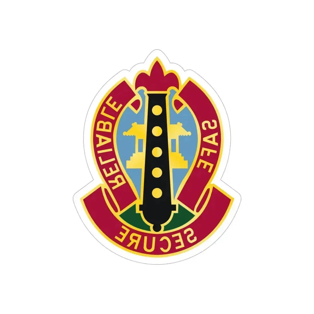 6 Ordnance Battalion (U.S. Army) REVERSE PRINT Transparent Die-Cut ...