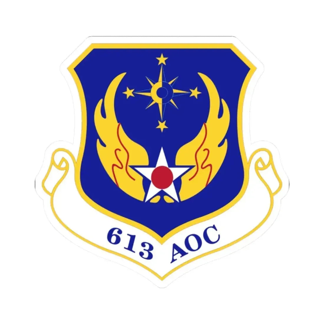 613 Air Operations Center PACAF (U.S. Air Force) STICKER Vinyl Kiss-Cut ...