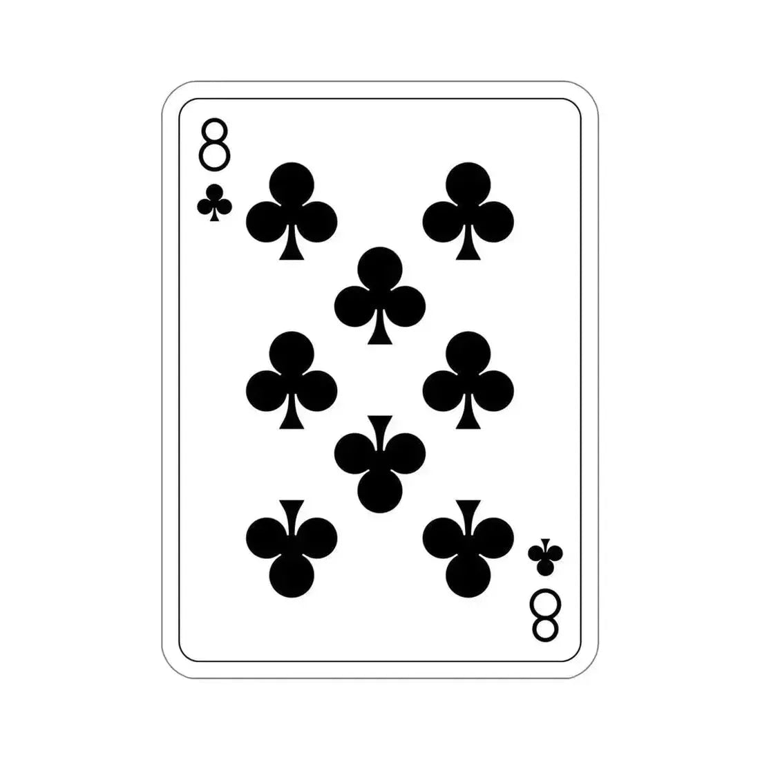 8 of Clubs Playing Card STICKER Vinyl Die-Cut Decal | Shop Stickers ...