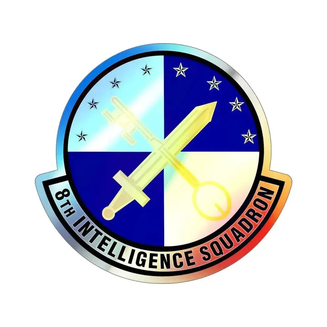 8th Intelligence Squadron (U.S. Air Force) Holographic STICKER Die-Cut ...