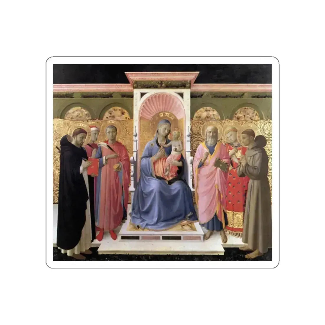 ANGELICO, Fra - Annalena Altarpiece (Artwork) STICKER Vinyl Die-Cut ...