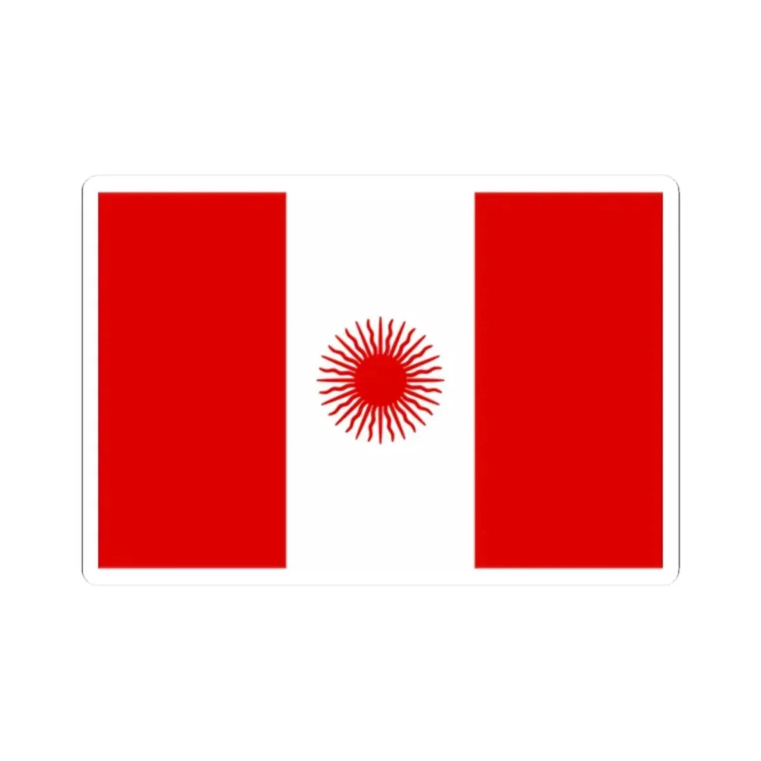 Bandera del Peru 1822-1835 (Peru) STICKER Vinyl Kiss-Cut Decal – The ...
