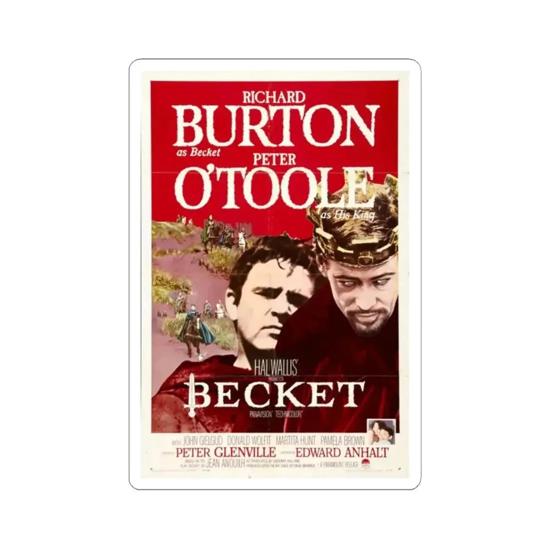 Becket 1964 Movie Poster - STICKER Vinyl Kiss-Cut Decal | Shop Stickers ...
