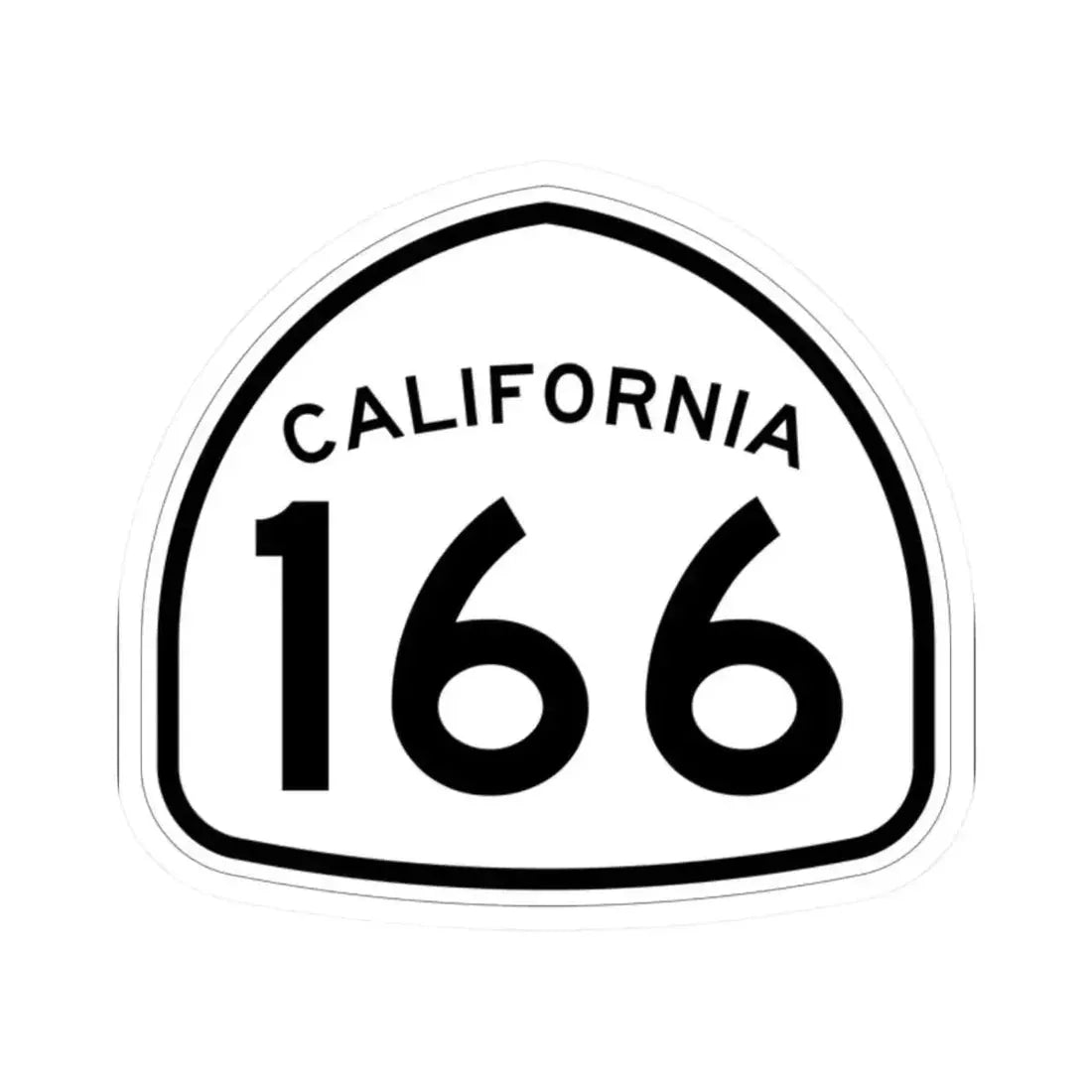 California 166 1957 (California) (Road Sign) STICKER Vinyl Kiss-Cut ...