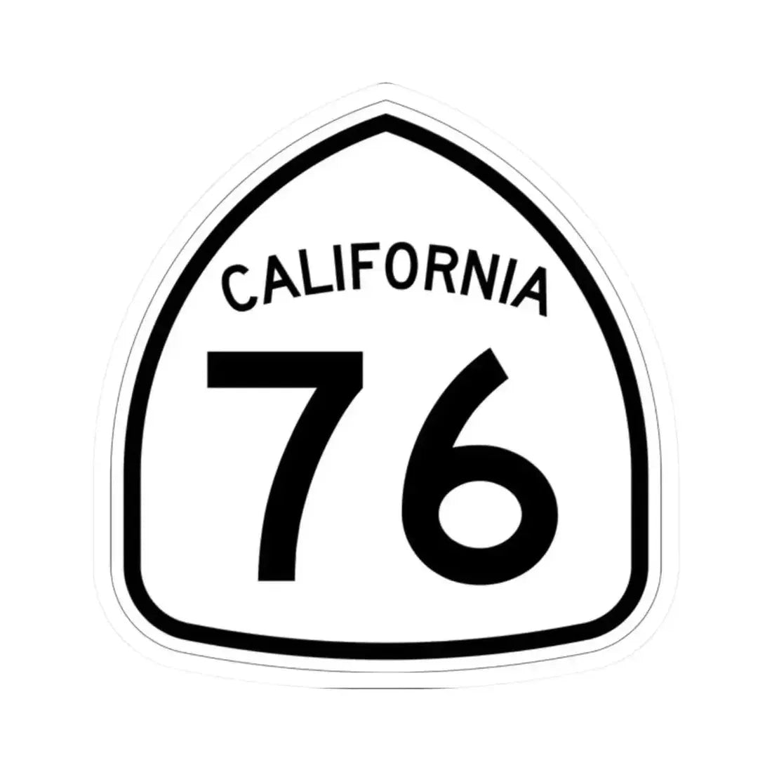 California 76 1957 (California) (Road Sign) STICKER Vinyl Kiss-Cut ...