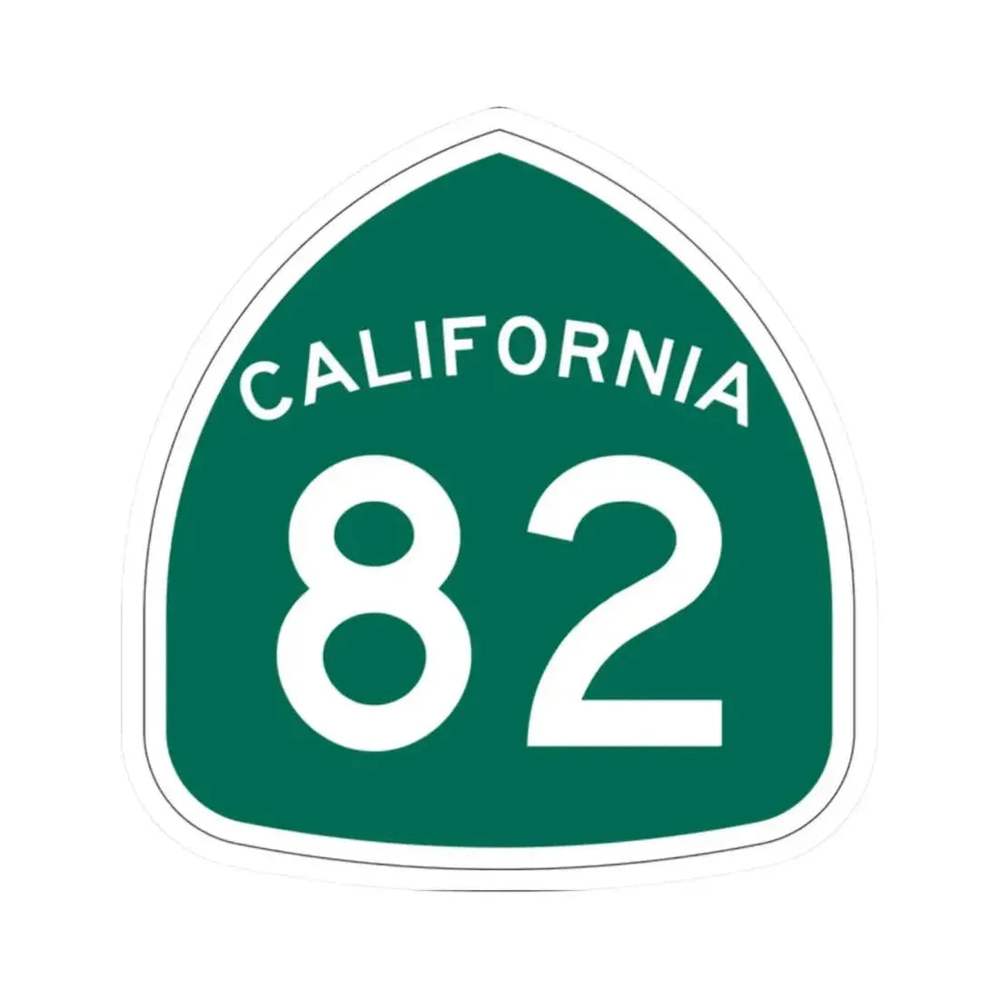 California 82 (California) (Road Sign) STICKER Vinyl Kiss-Cut Decal ...