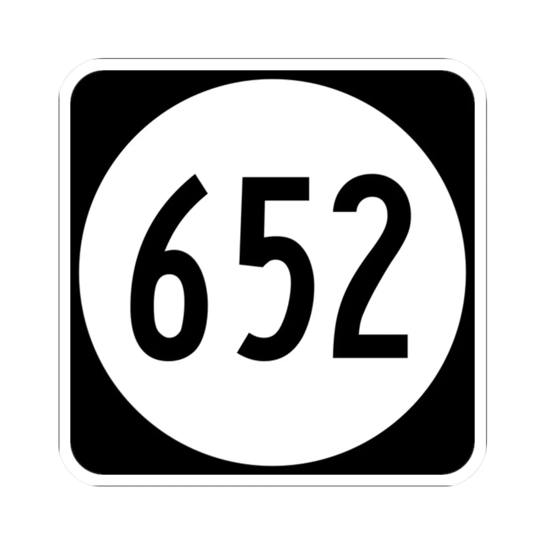 Circle sign 652 Virginia (Virginia) (Road Sign) STICKER Vinyl Kiss-Cut ...