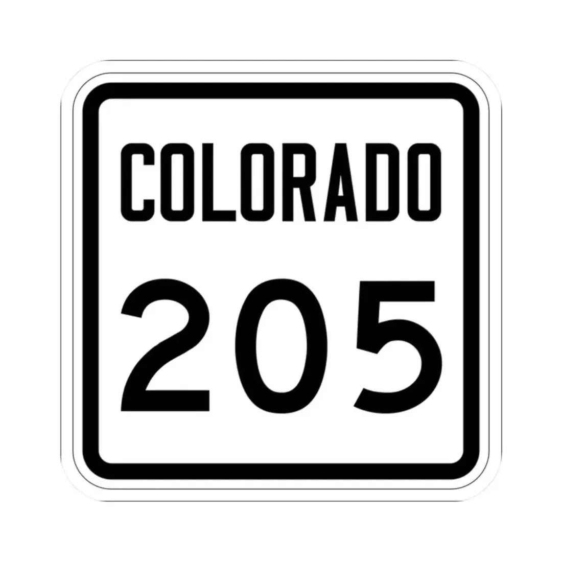 Colorado 205 1946 (Colorado) (Road Sign) STICKER Vinyl Kiss-Cut Decal ...