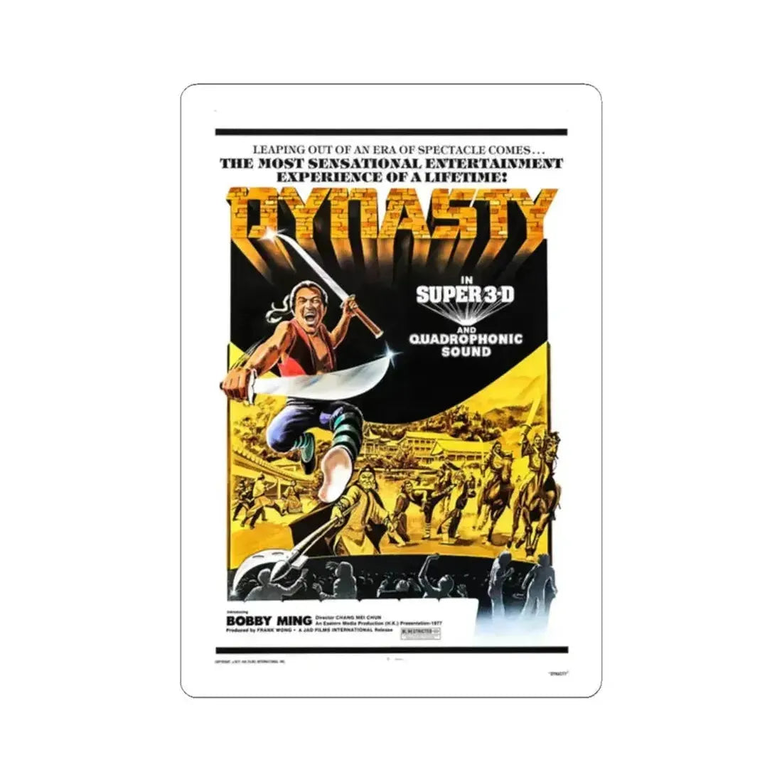 DYNASTY 1977 Movie Poster - STICKER Vinyl Kiss-Cut Decal | Shop ...