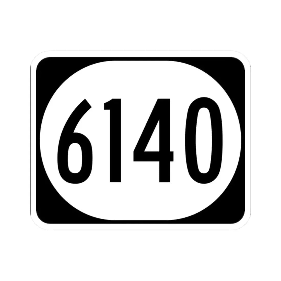 Elongated circle 6140 (Kentucky) (Road Sign) STICKER Vinyl Kiss-Cut De ...