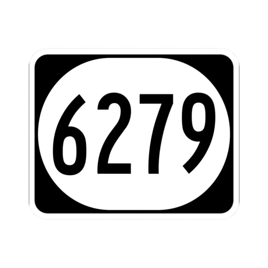 Elongated circle 6279 (Kentucky) (Road Sign) STICKER Vinyl Kiss-Cut De ...