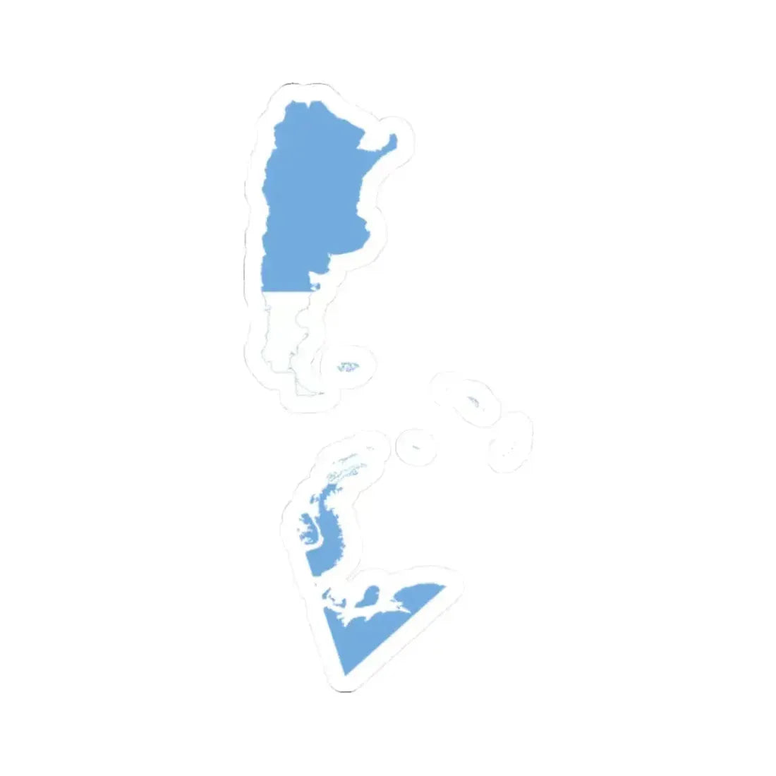 Flag-map of Greater Argentina (Argentina) STICKER Vinyl Kiss-Cut Decal ...