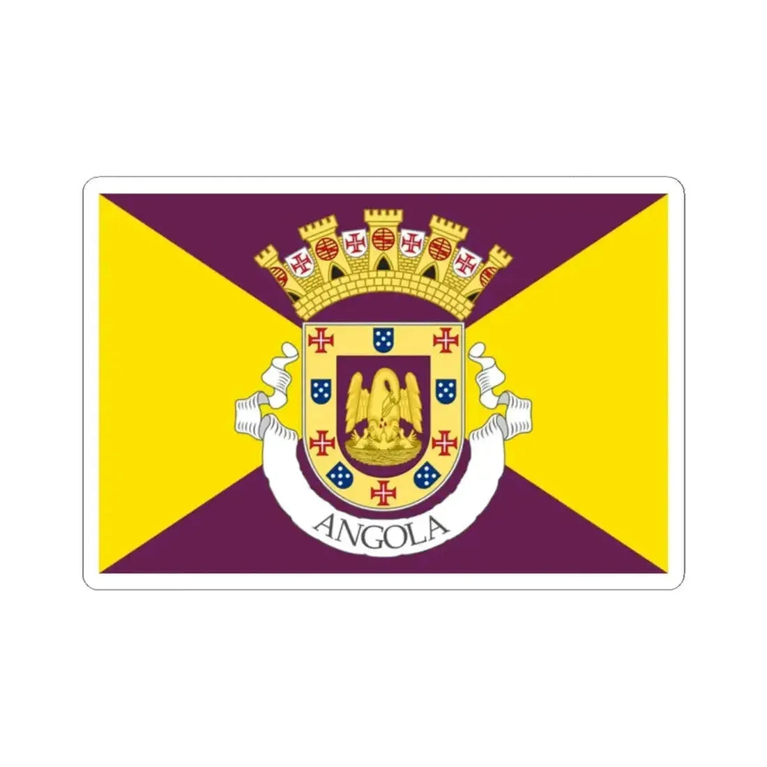 Flag of Angola 1932 proposal (Angola) STICKER Vinyl Kiss-Cut Decal ...