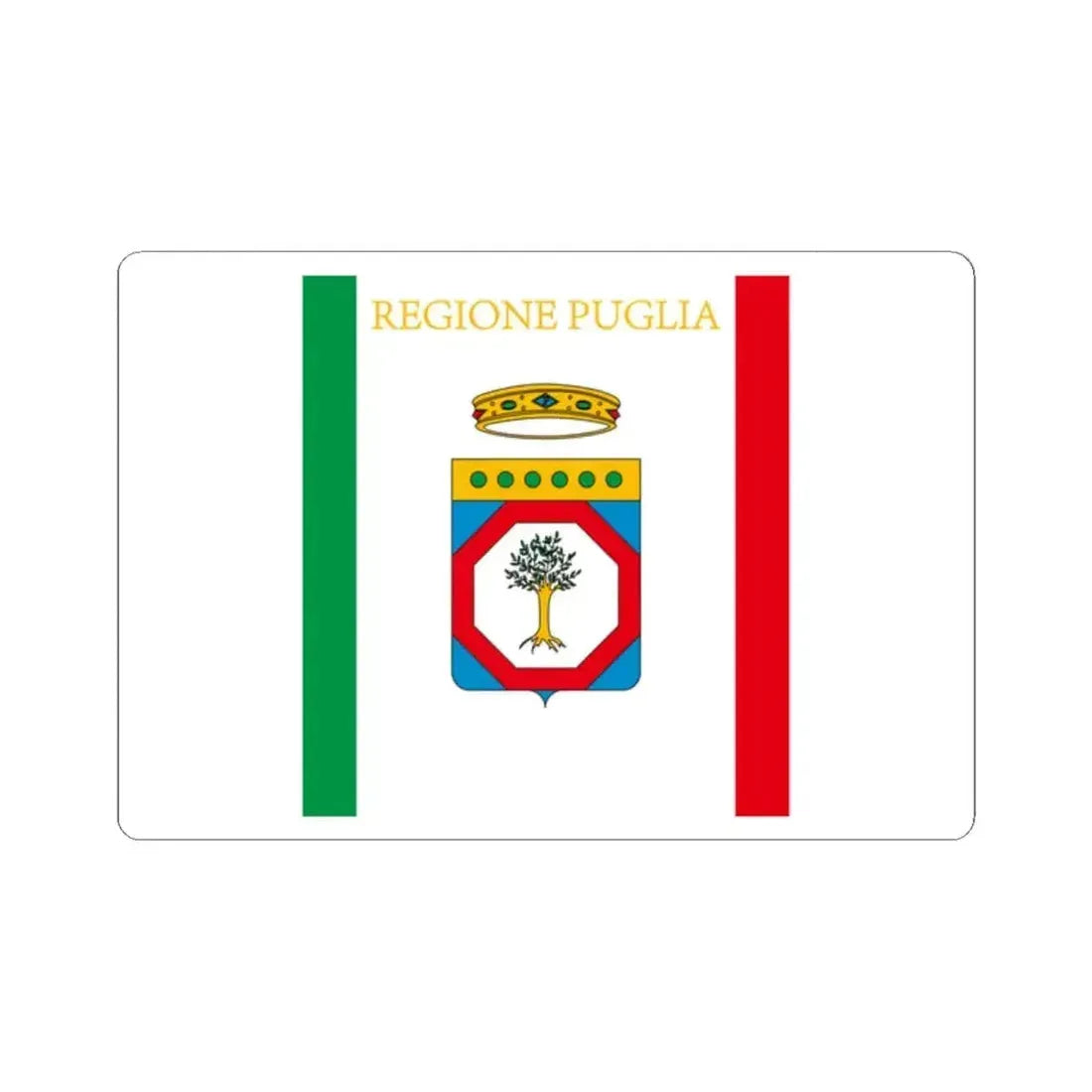 Flag of Apulia Italy - STICKER Vinyl Kiss-Cut Decal | Shop Stickers ...