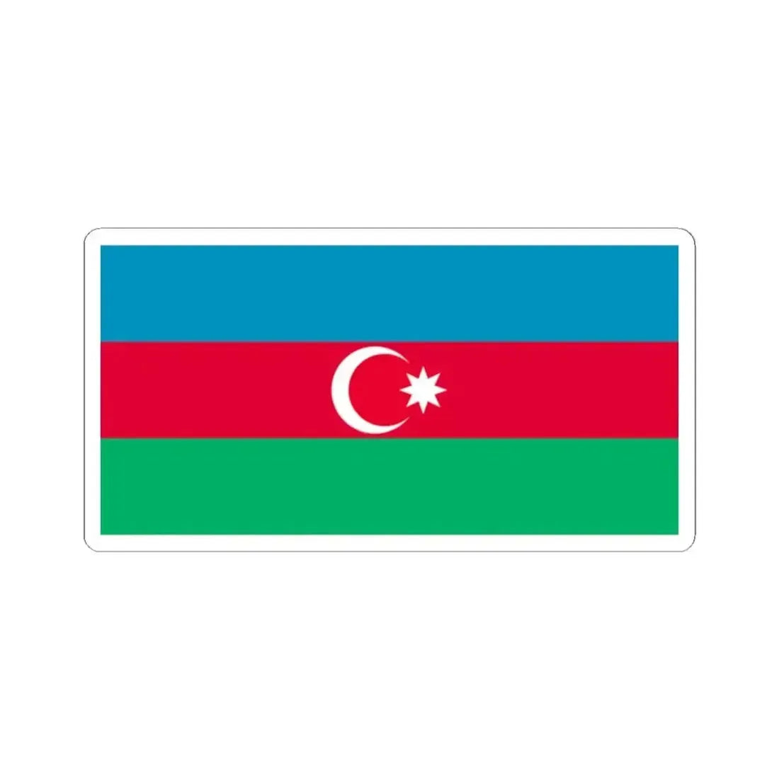 Flag of Azerbaijan 1991-2013 (Azerbaijan) STICKER Vinyl Kiss-Cut Decal ...