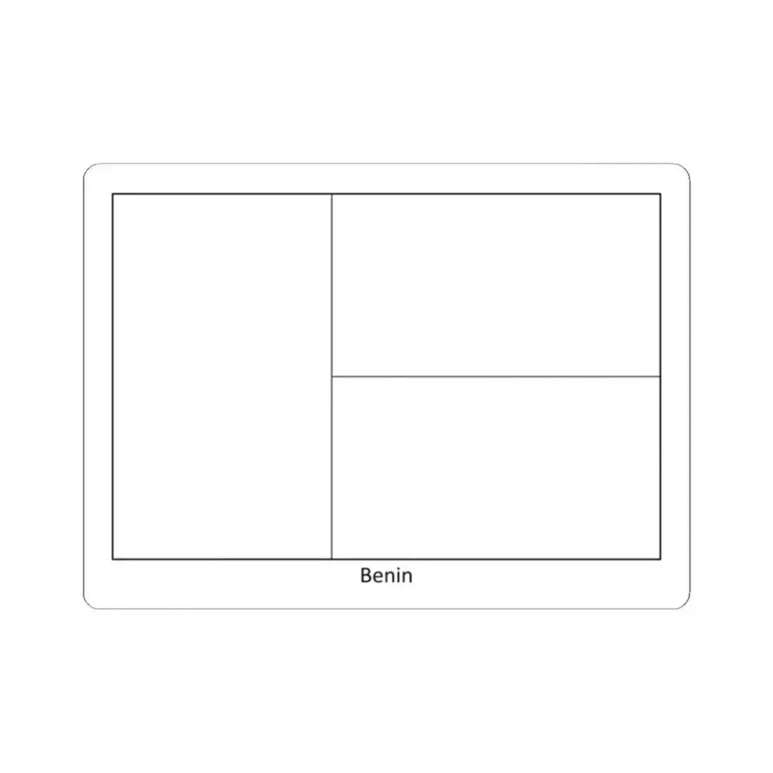 Flag of Benin colouring page (Benin) STICKER Vinyl Kiss-Cut Decal ...