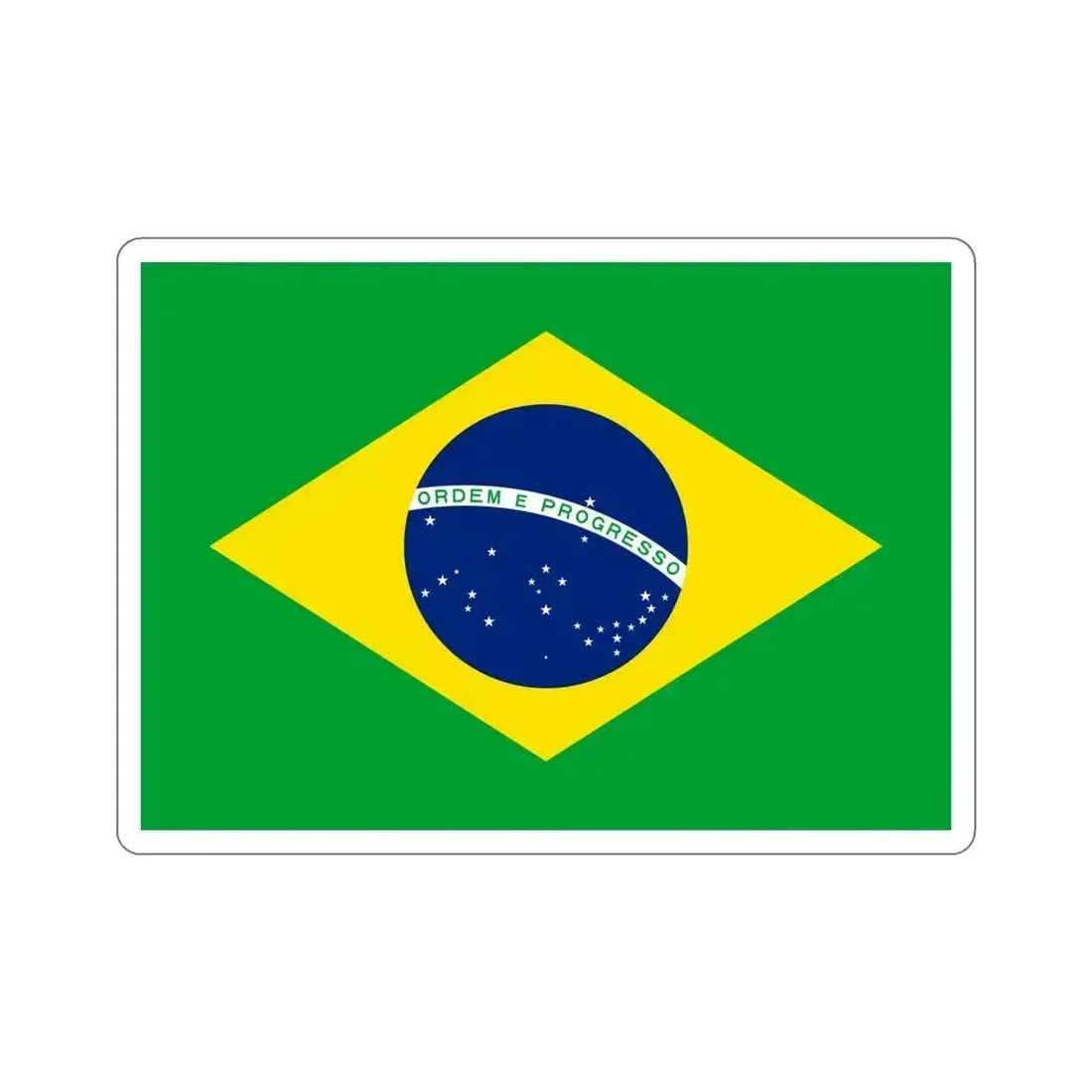 Flag of Brazil STICKER Vinyl Die-Cut Decal – The Sticker Space
