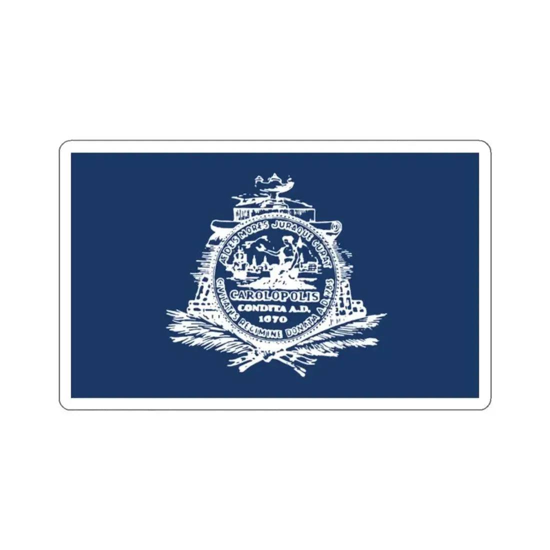 Flag of Charleston, South Carolina - STICKER Vinyl Kiss-Cut Decal ...