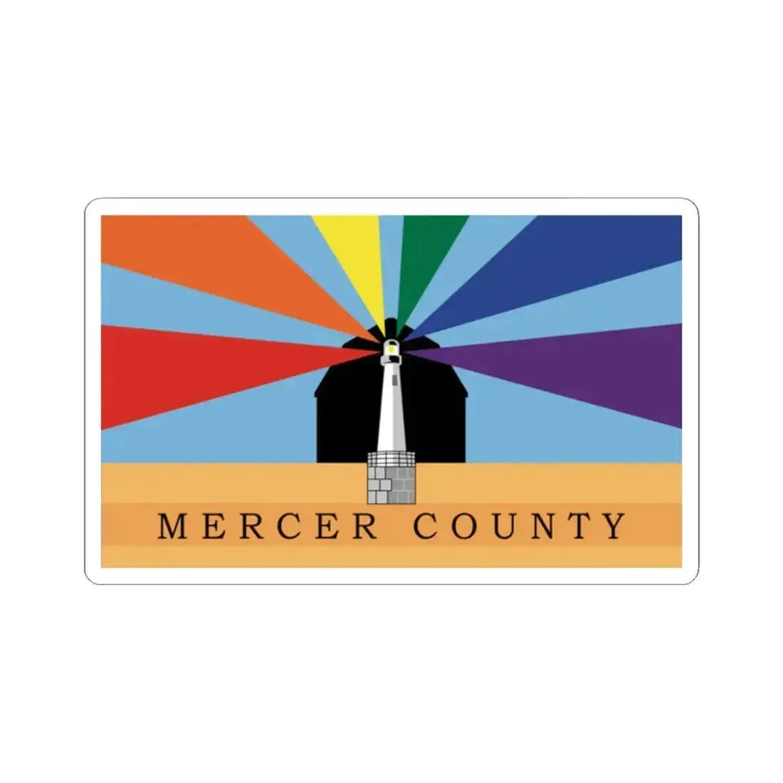 Flag of Mercer County Ohio (United States) STICKER Vinyl Kiss-Cut Decal ...