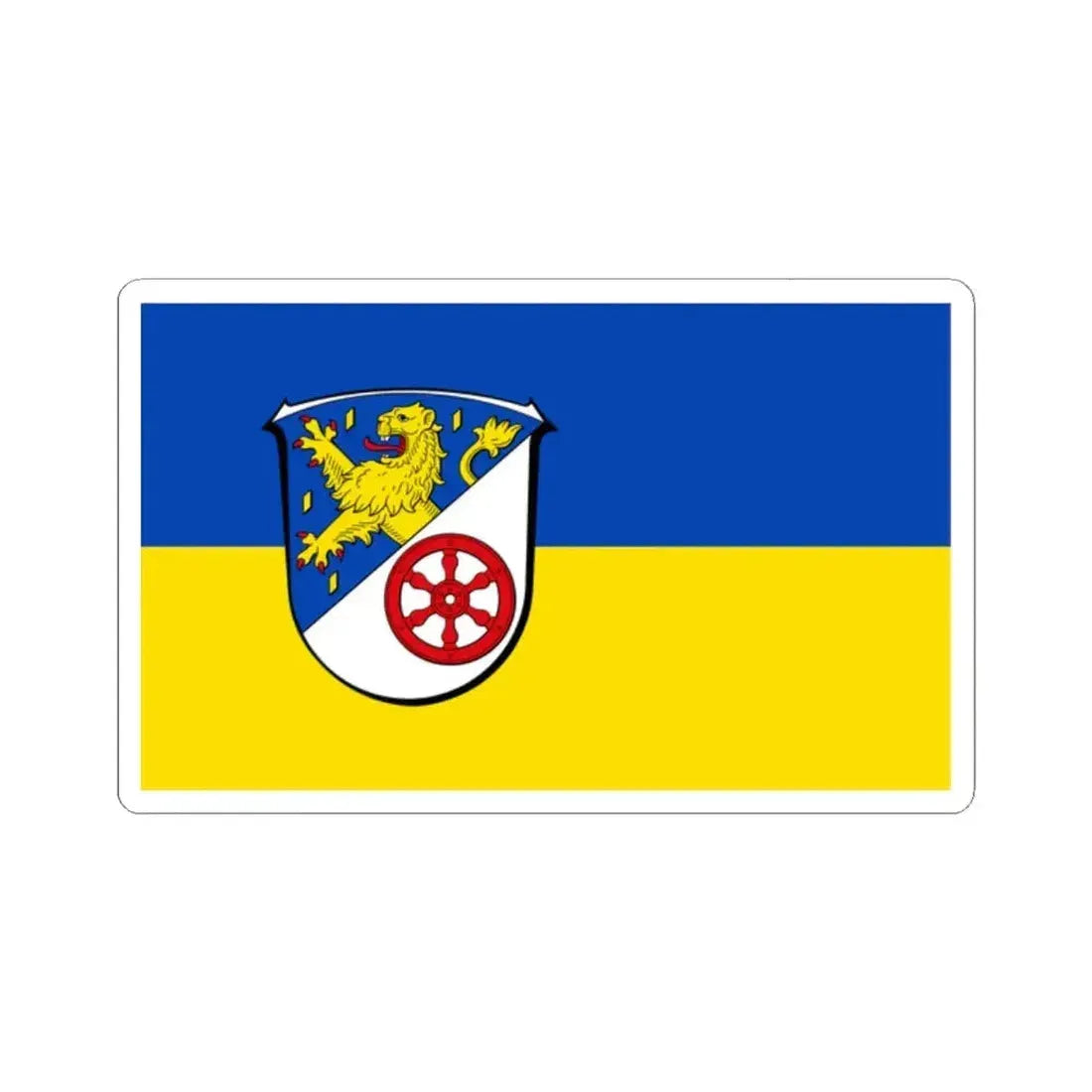 Flag of Rheingau Taunus Kreis Germany - STICKER Vinyl Kiss-Cut Decal ...