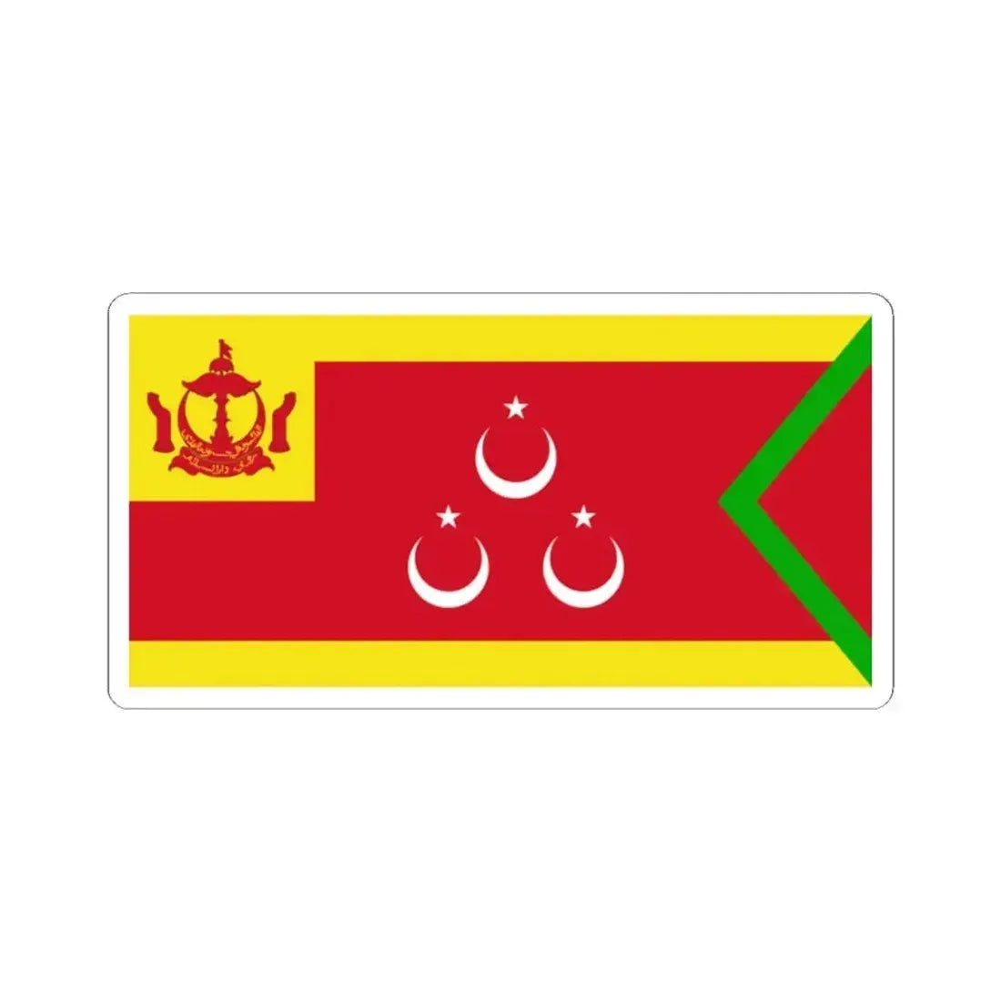 Flag of the Begawan Pehin Datu Imam (Brunei) STICKER Vinyl Kiss-Cut ...