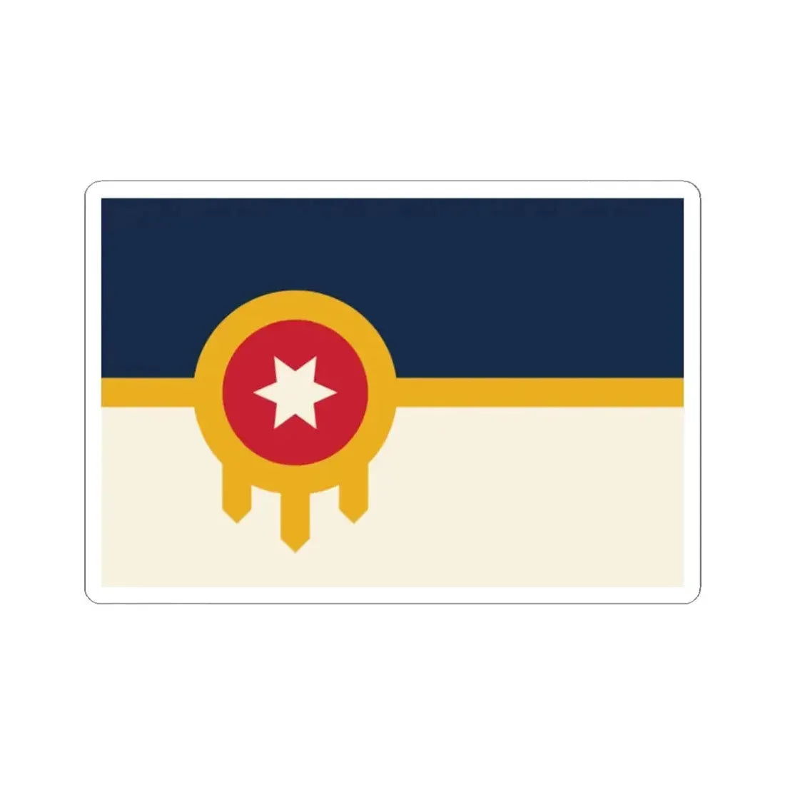 Flag of Tulsa Oklahoma 2018 (United States) STICKER Vinyl Kiss-Cut ...