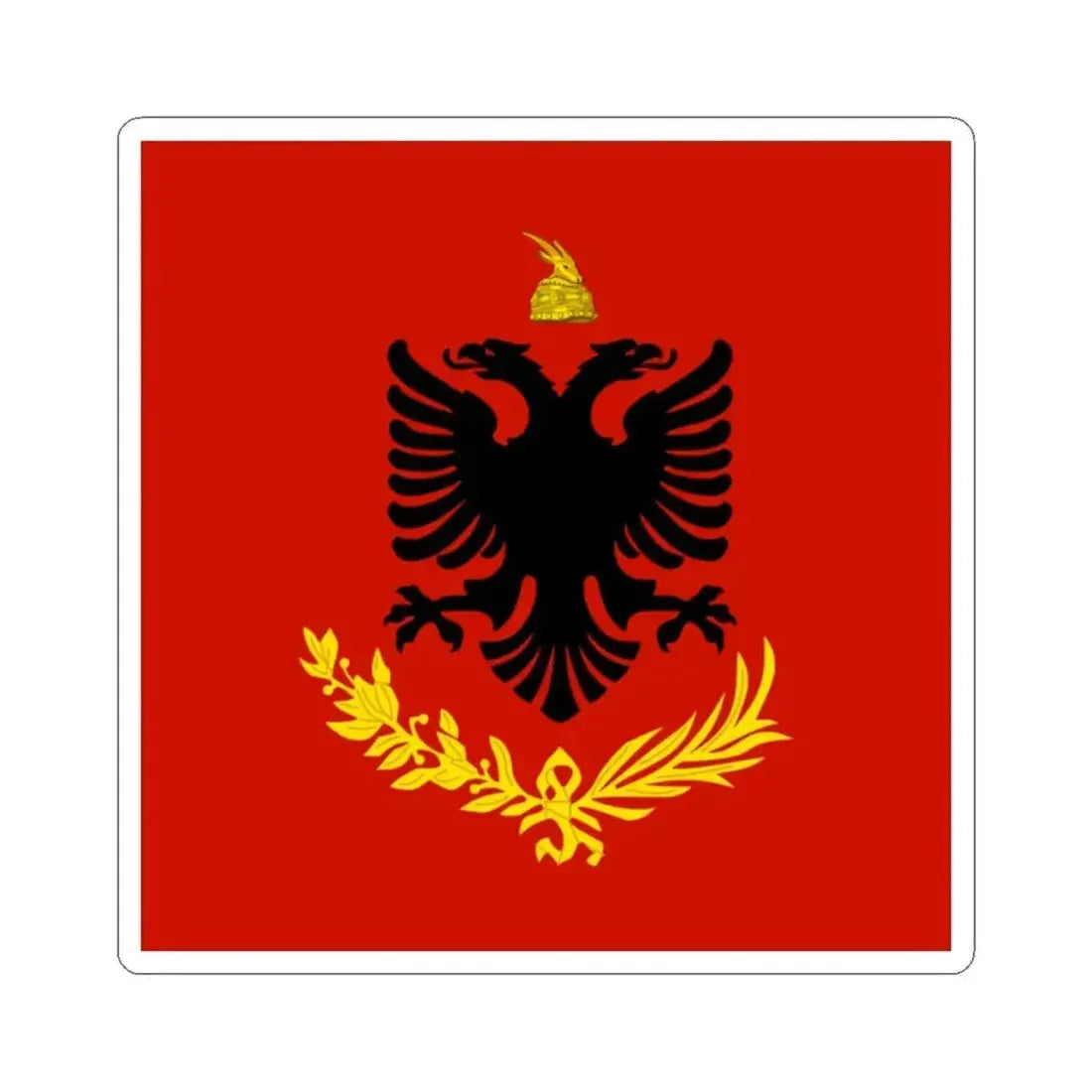 Flag variation of the Albanian Royal Army (Albania) STICKER Vinyl Kiss ...