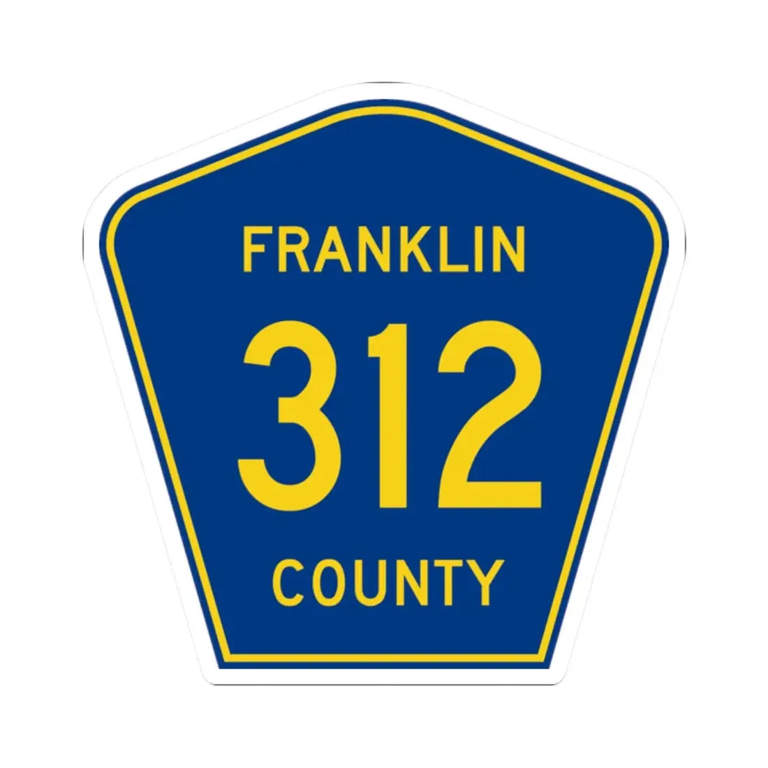 Franklin County Route 312 AR (Arkansas) (Road Sign) STICKER Vinyl Kiss ...