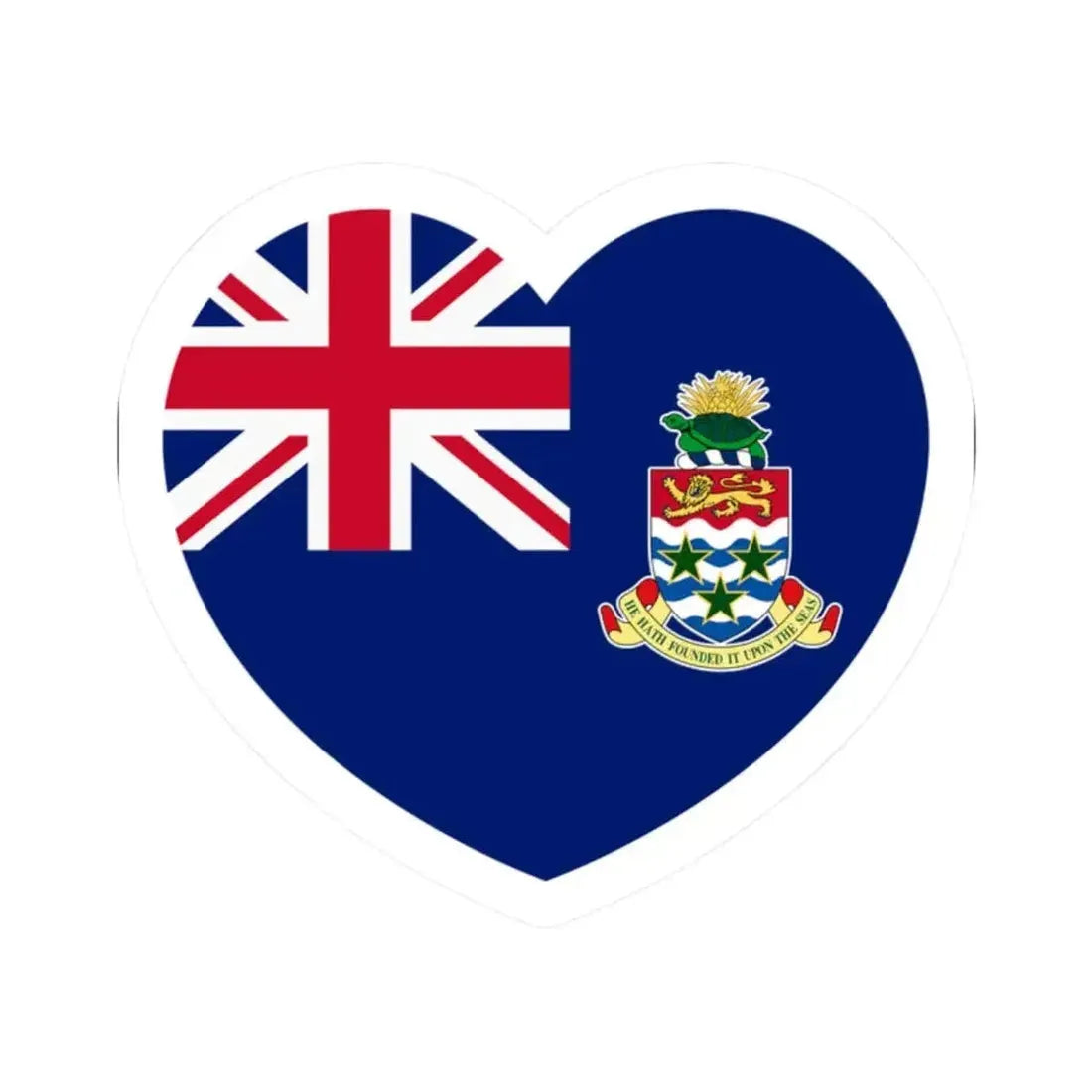 Heart Flag of Cayman Islands - STICKER Vinyl Kiss-Cut Decal | Shop ...