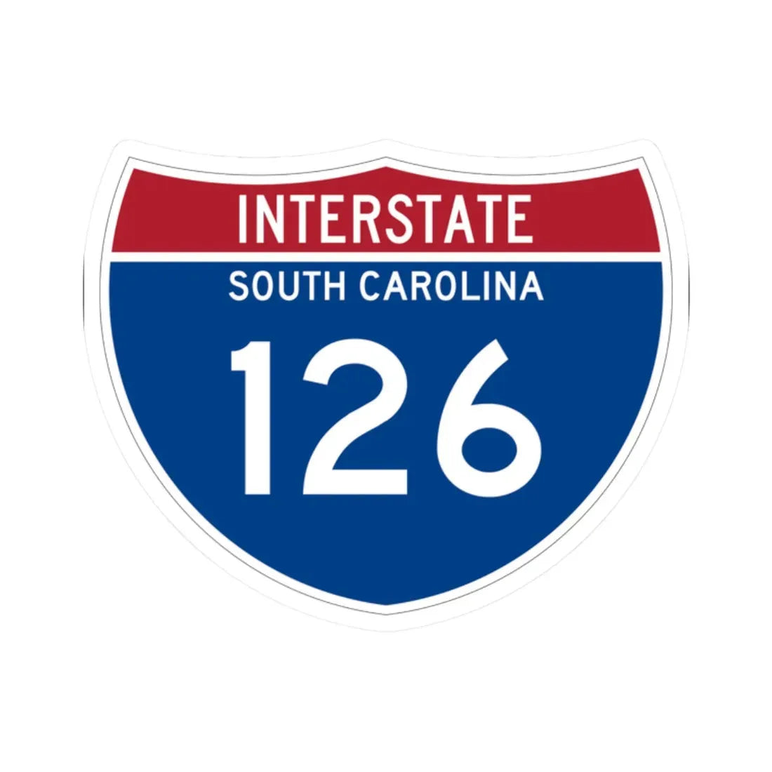 I-126 SC Metric (South Carolina) (Road Sign) STICKER Vinyl Kiss-Cut De ...