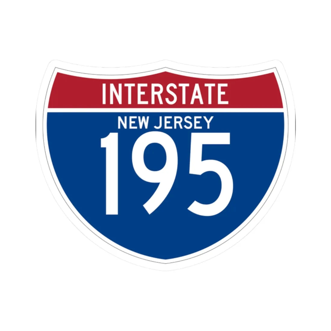 I-195 NJ (New Jersey) (Road Sign) STICKER Vinyl Kiss-Cut Decal – The ...