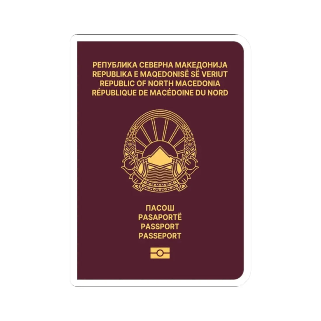 Macedonian Passport (Type B) - STICKER Vinyl Kiss-Cut Decal | Shop ...