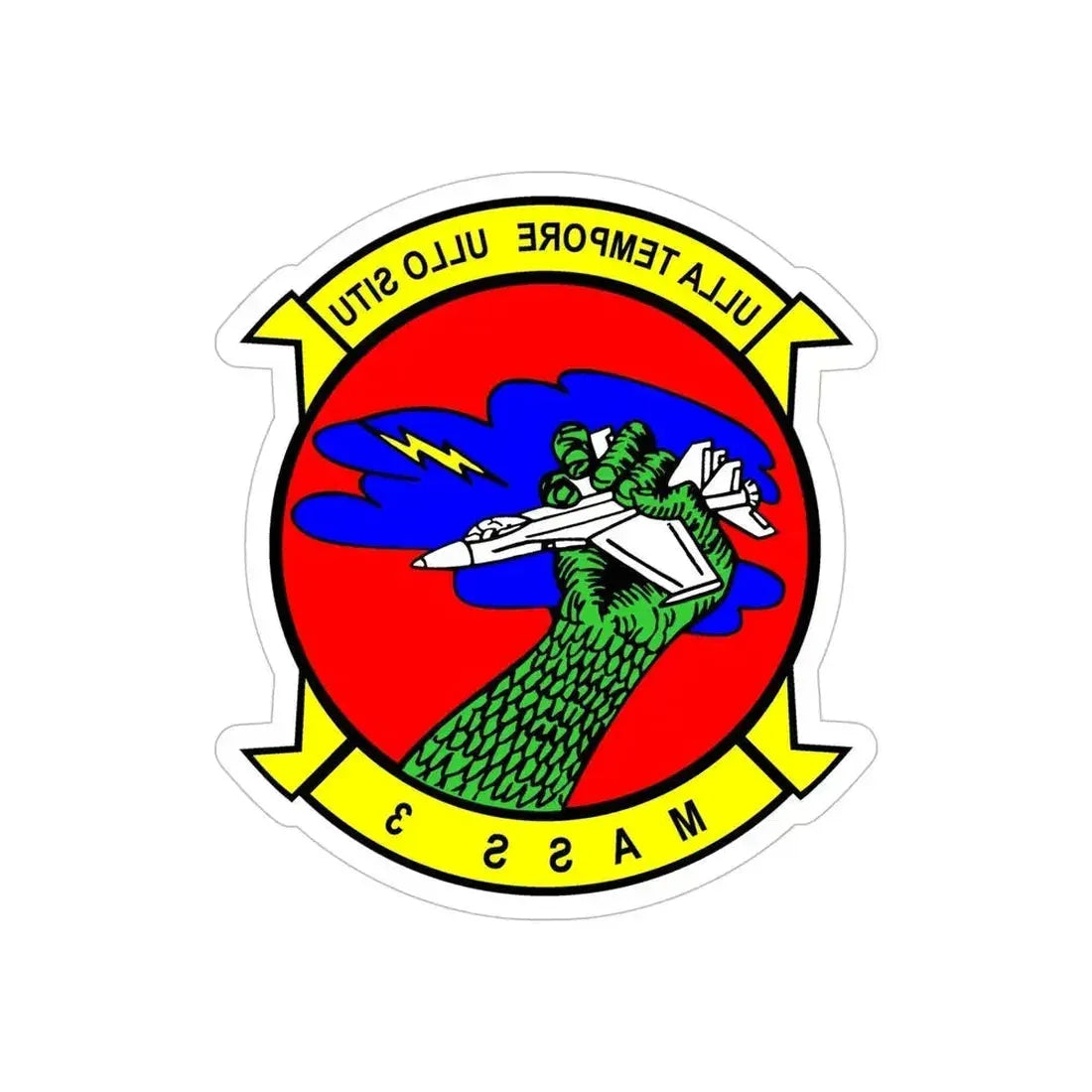 Marine Air Support Squadron 3 (USMC) REVERSE PRINT Transparent Die-Cut ...