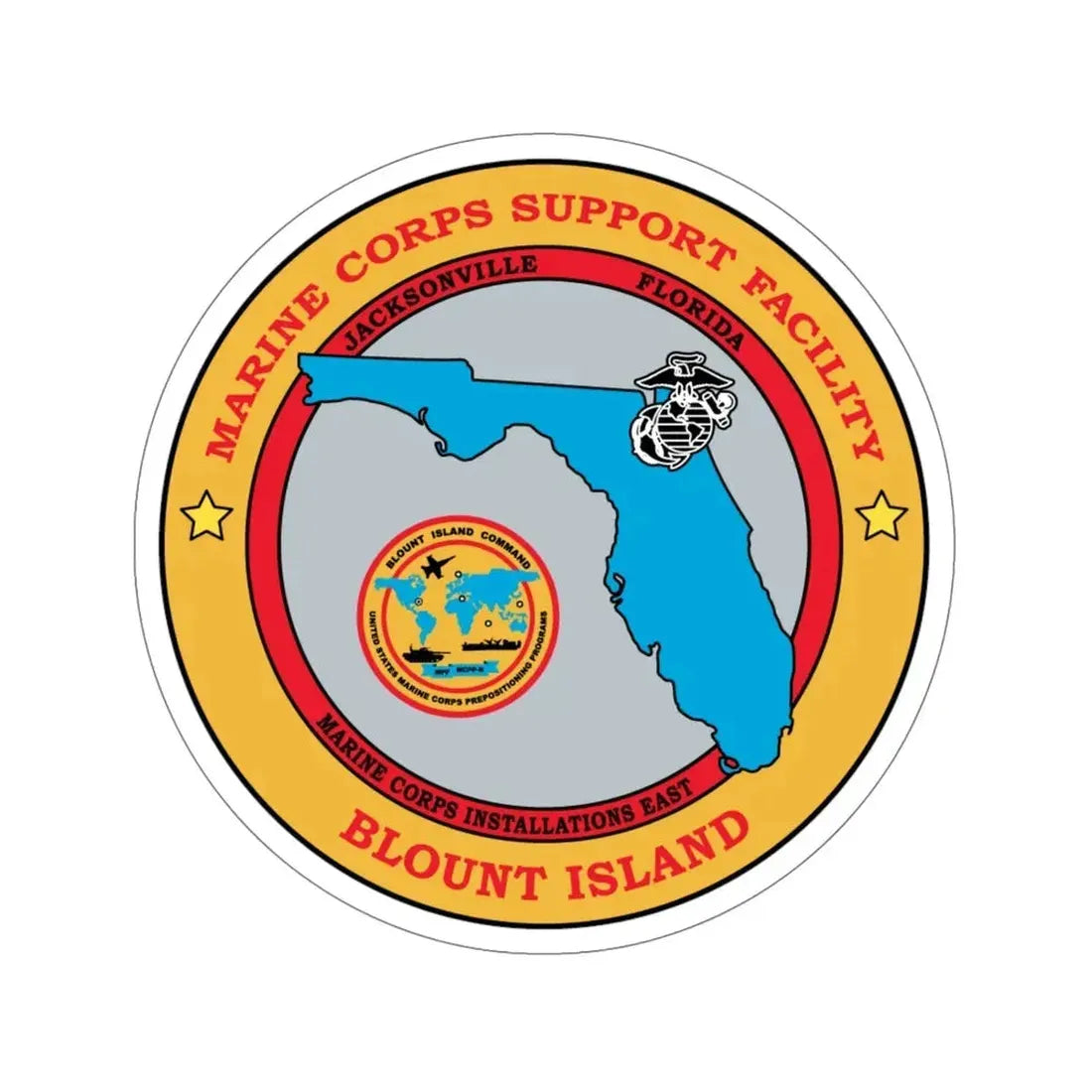 Marine Corps Support Facility Blount island (USMC) STICKER Vinyl Die ...