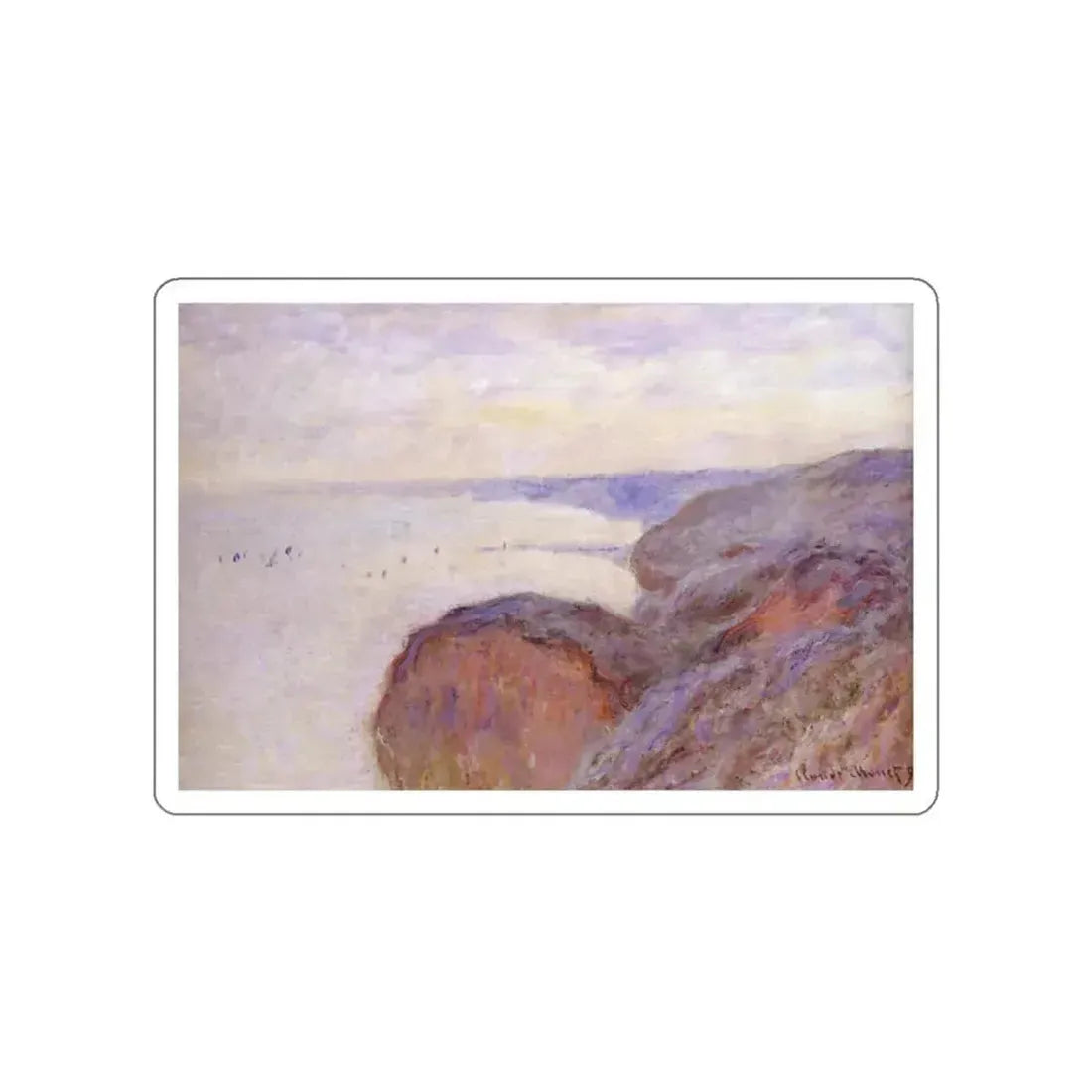 MONET, Claude - Cliffs Near Dieppe (Artwork) STICKER Vinyl Die-Cut ...