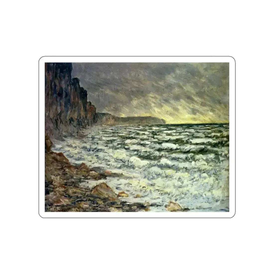 MONET, Claude - The Sea at Fecamp 1881 (Artwork) STICKER Vinyl Die-Cut ...