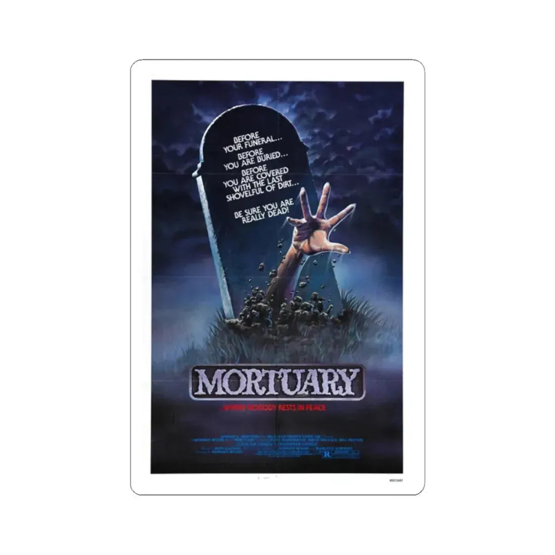 MORTUARY 1982 Movie Poster - STICKER Vinyl Kiss-Cut Decal | Shop ...