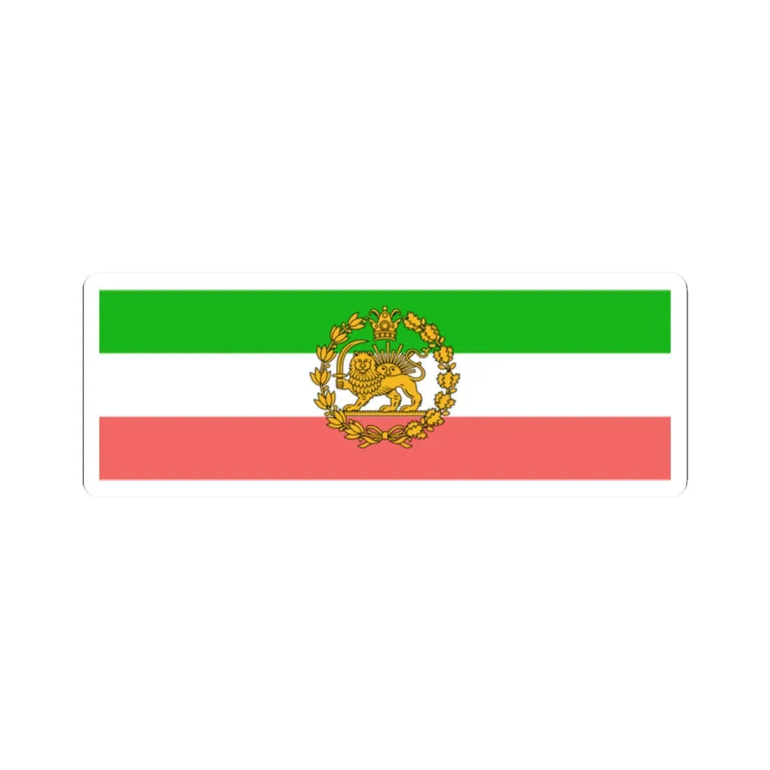 Naval Ensign of Iran 1907-1933 (Iran) STICKER Vinyl Kiss-Cut Decal ...