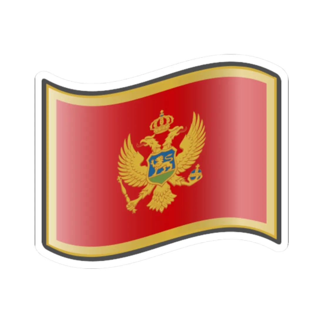 Nuvola Montenegrin flag (Montenegro) STICKER Vinyl Kiss-Cut Decal – The ...