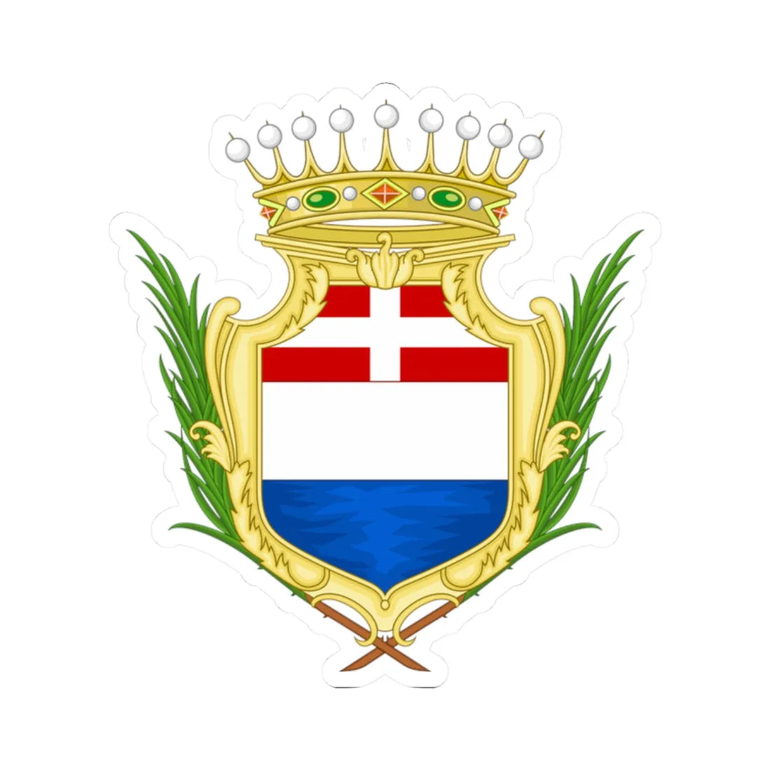 Oristano-Stemma (Italy) (Coat of Arms) STICKER Vinyl Kiss-Cut Decal ...
