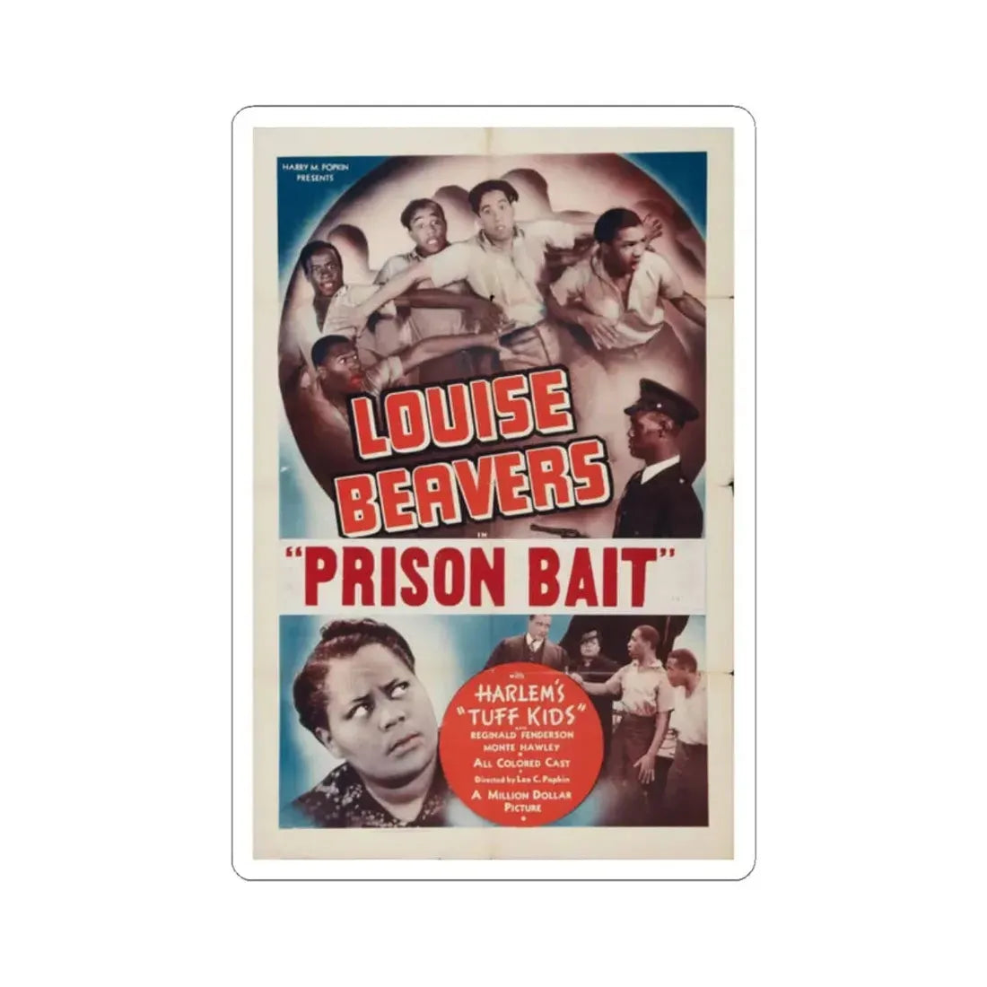 PRISON BAIT (REFORM SCHOOL) 1939 Movie Poster - STICKER Vinyl Kiss-Cut ...