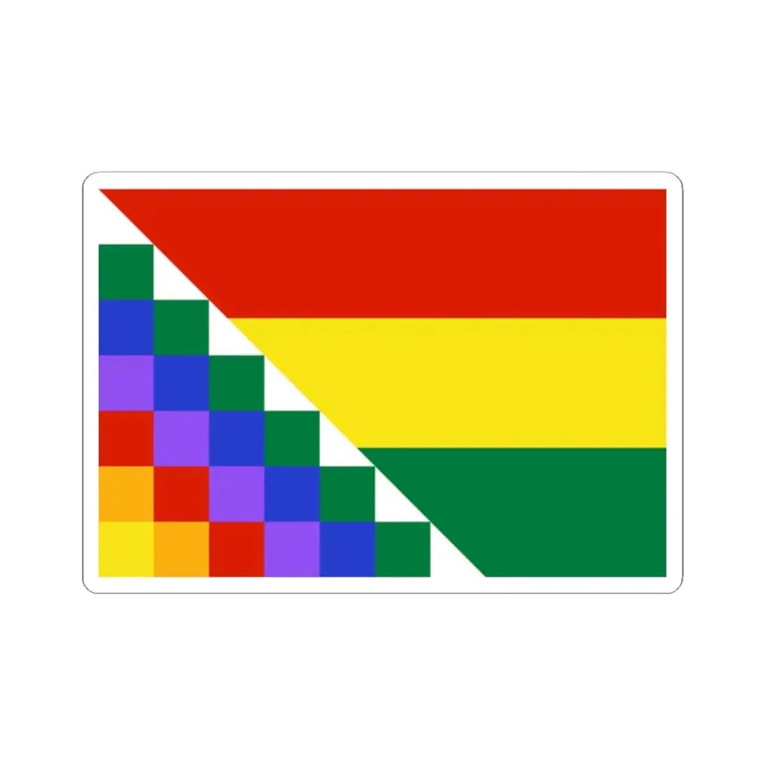 Proposed flag of Bolivia (Bolivia) STICKER Vinyl Kiss-Cut Decal | Shop ...