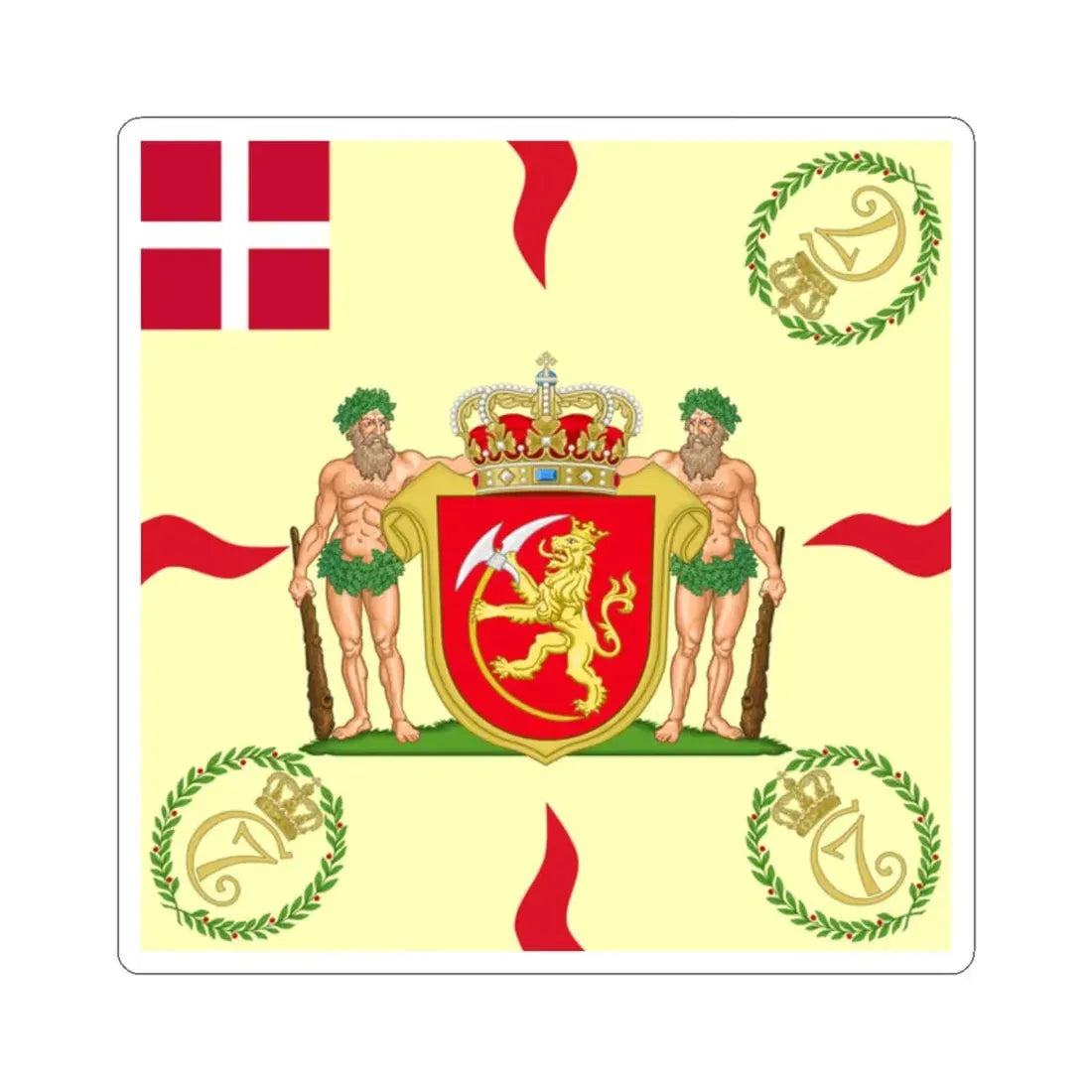 Regimental flag of Norwegian Infantry Regiment (Denmark) STICKER Vinyl ...