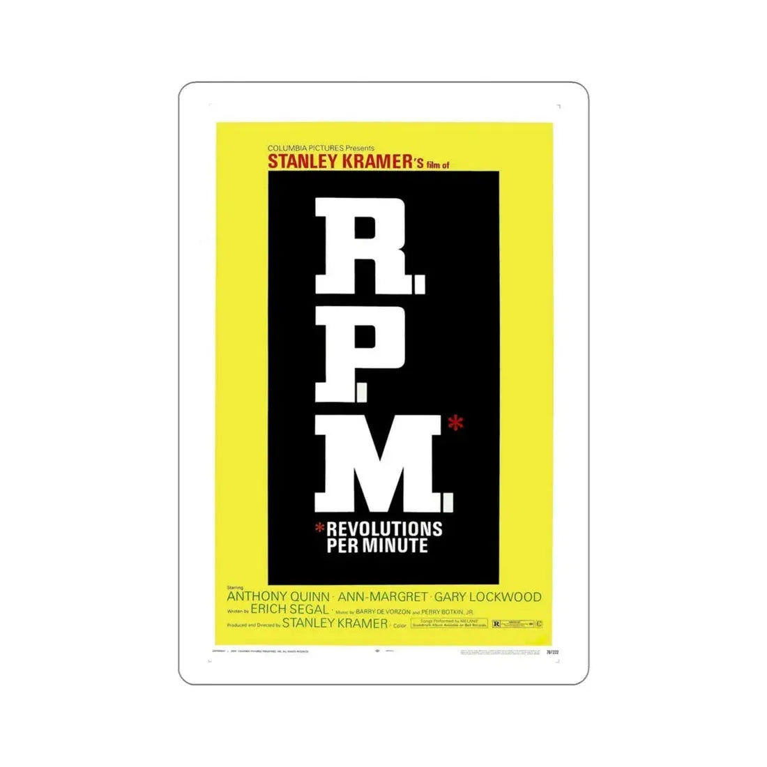 RPM 1970 Movie Poster STICKER Vinyl Die-Cut Decal | Shop Stickers, Wall ...